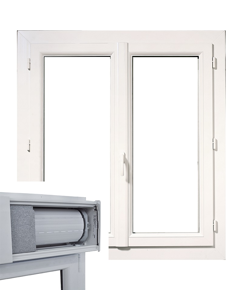 Fenêtre frappe PVC parclose arrondie 2 vantaux gris anthracite 7016 ...